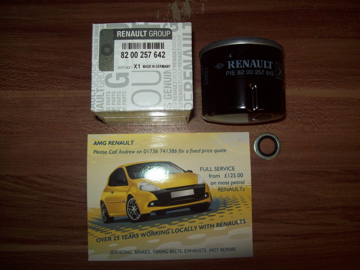 Renault Clio 2 1.2 16v Oil Filter 8200257642 - AMG Renault